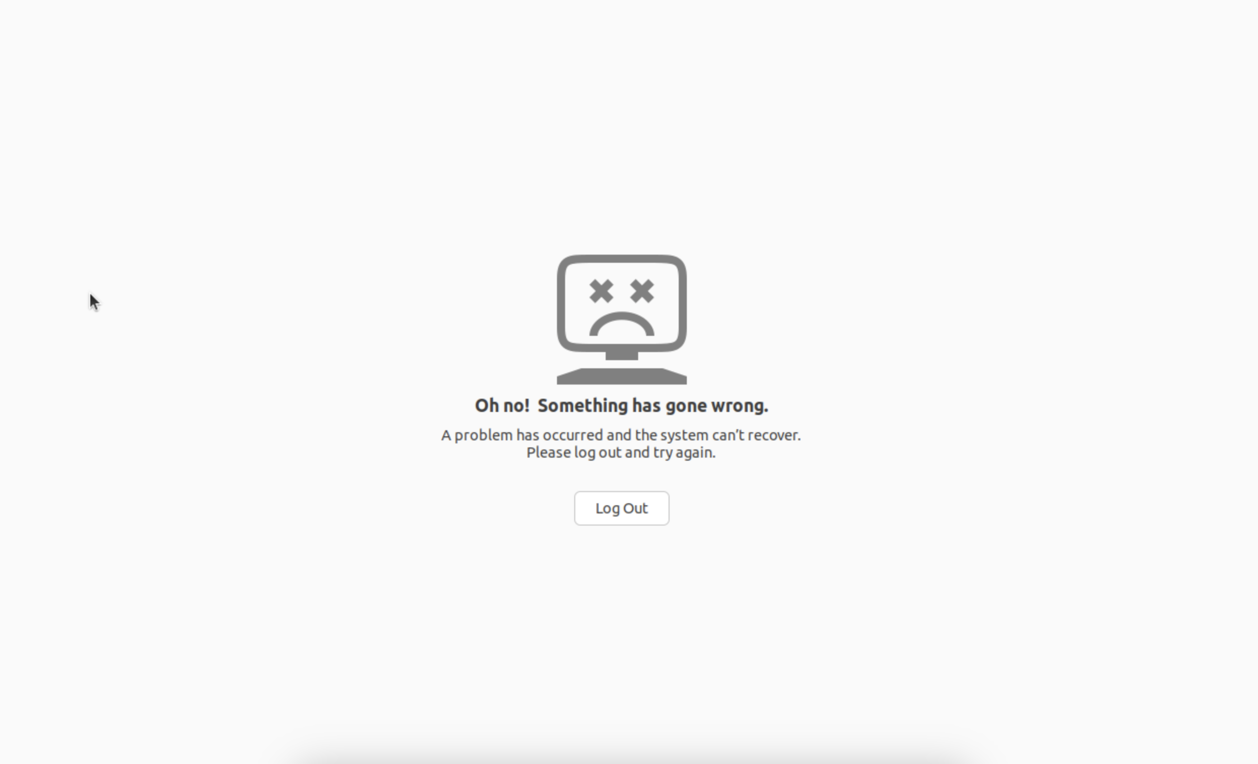 우분투 20.04 Oh no something has gone wrong 에러