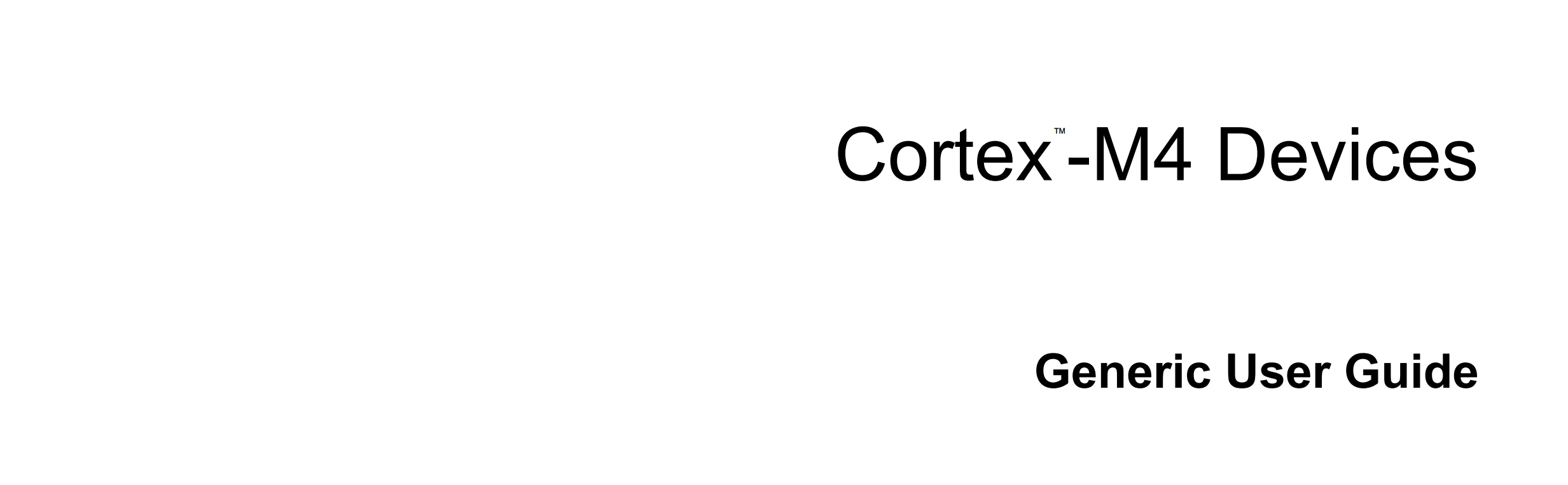 Cortex-M4 Exception types