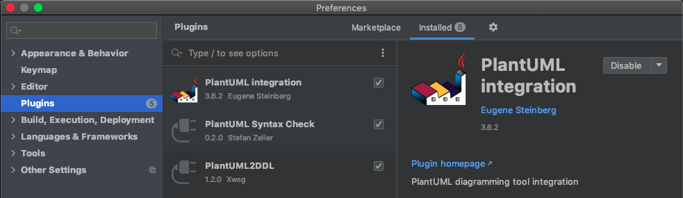Setting IntelliJ PlantUML