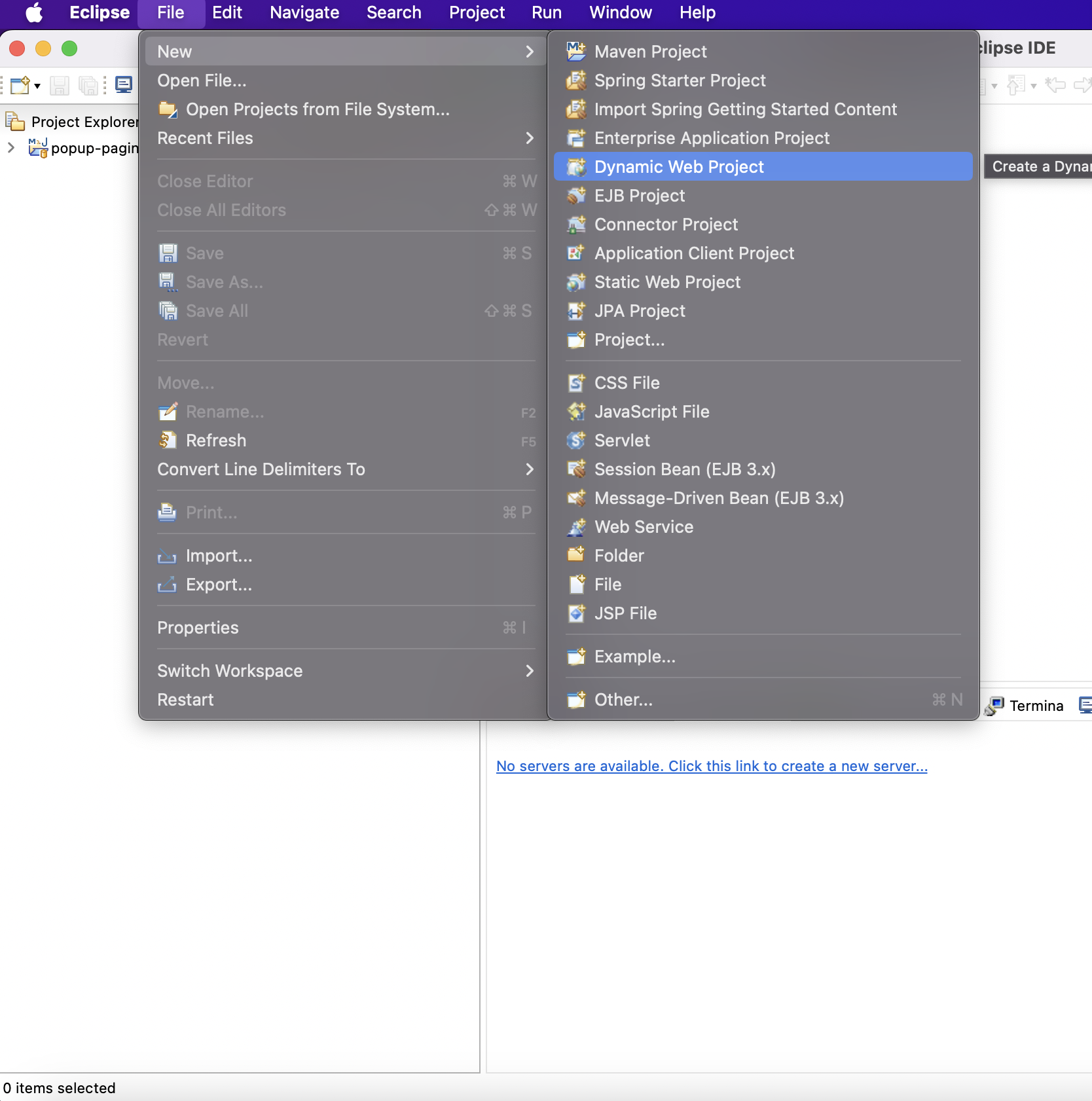 Dynamic Web Project 생성