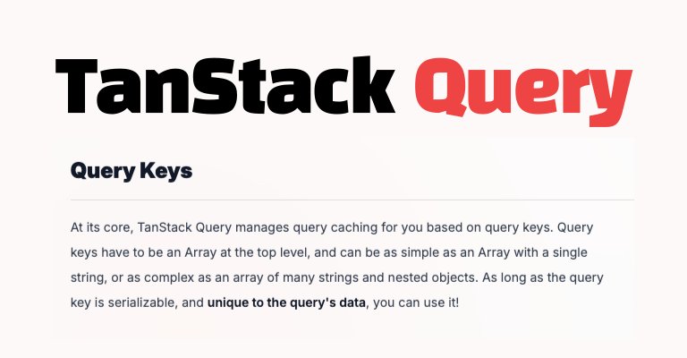 [프로젝트][프로젝트 매니저][TanStack Query] QUERY KEYS