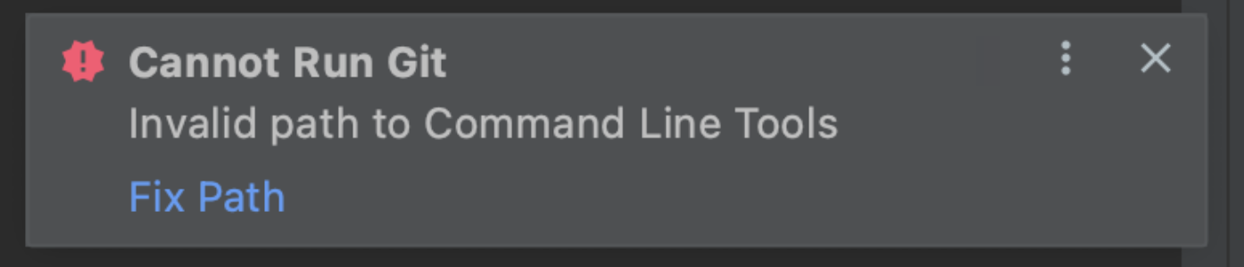 [Intellij] Cannot Run Git 오류 발생시 해결방법