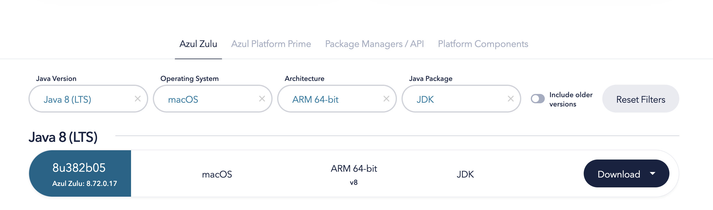 m1 mac에 java 8(jdk 1.1) 설치하기