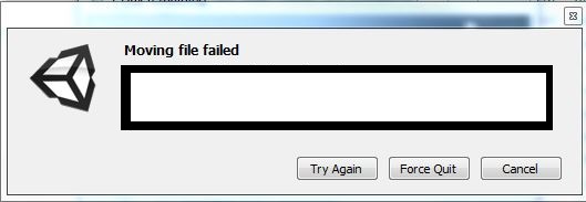 Moving File Failed 오류