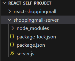 React로 쇼핑몰 만들기 (개인 프로젝트) - 백엔드 서버 만들기(1)