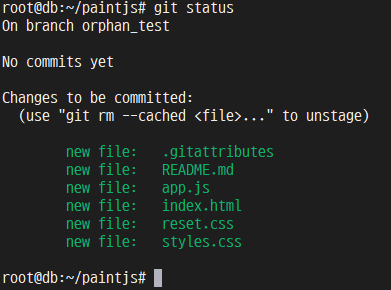 Git Orphan Branch 생성