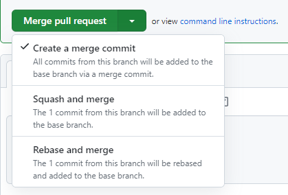 Git) branch merge 방법들과 각 방법의 특징