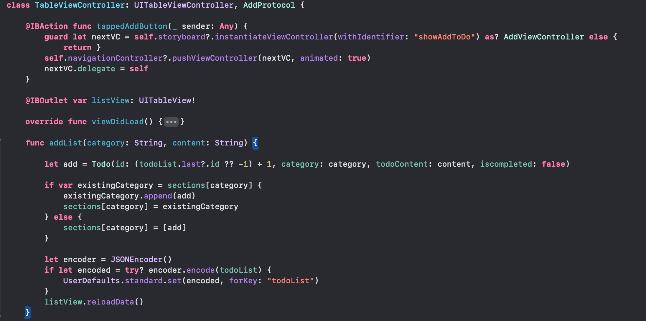 240110_TIL_Protocol 방식으로 컨트롤러 간 데이터 전송_Swift