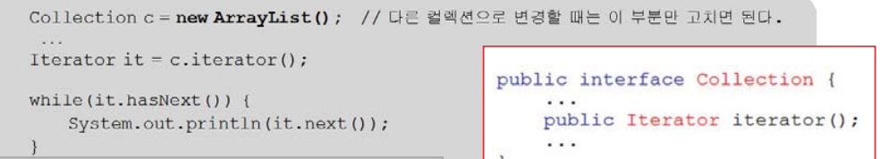 Iterator,ListIterator,Enumeration