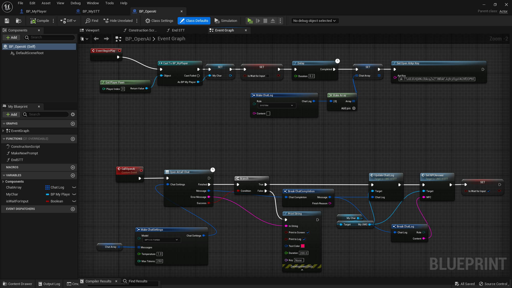 Unreal로 대화형 NPC 만들기 (OpenAI API/STT)