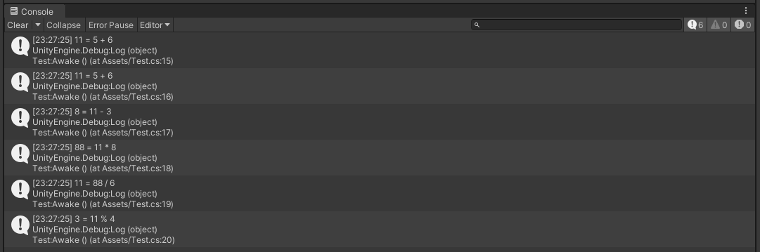 [Unity C#] 연산자