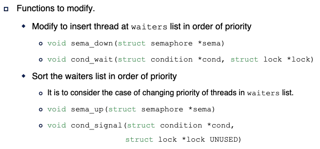 [PintOS] Thread #2-1 priority scheduling