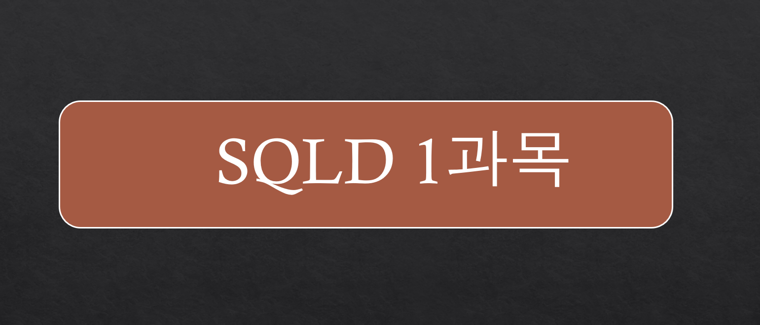 [SQLD] 1과목 정리