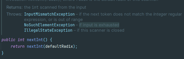 NoSuchElementException