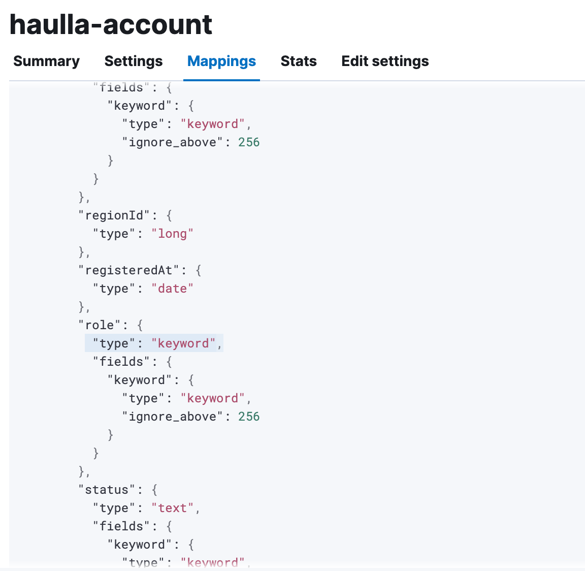  elasticsearch Index Mapping