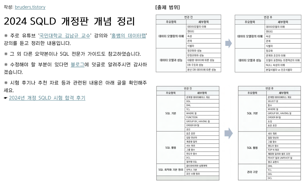 SQLD 시험에 대해 알아보자 (+준비 방법)