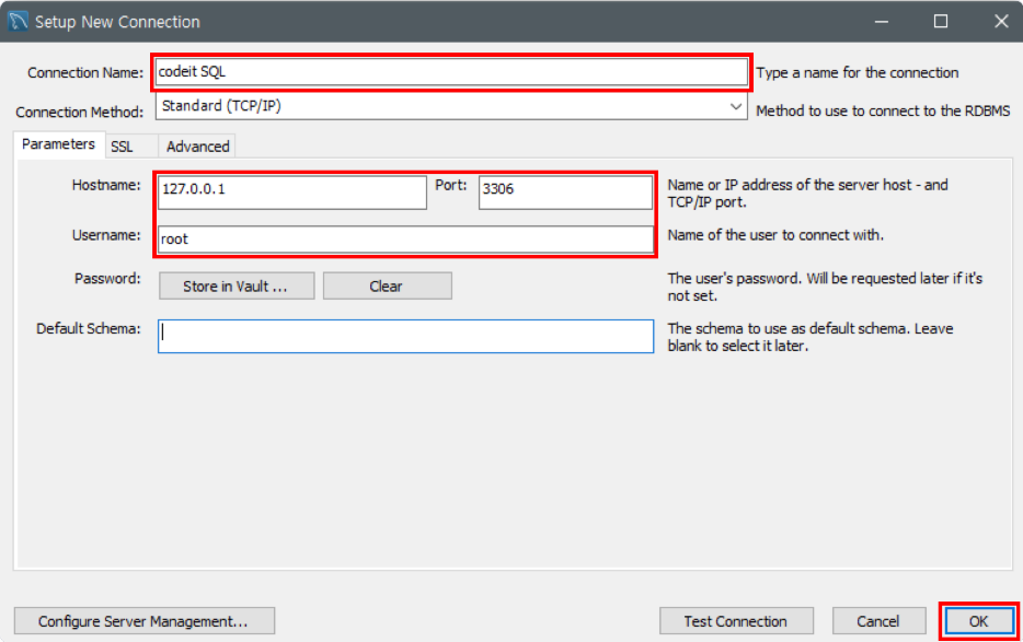 Mysql 서버 접속 Windows 