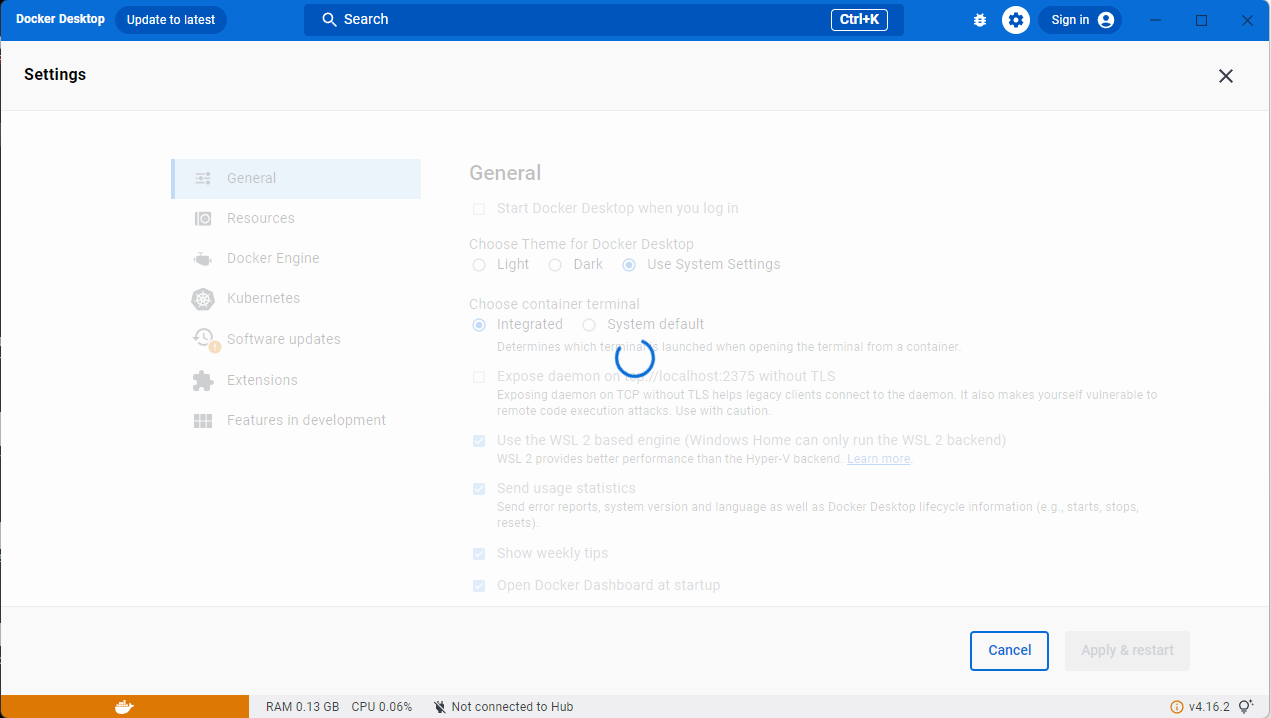 [TIL] 코드 스테이츠 블록체인 부트캠프 8기 DAY-46 공부노트 (Docker Desktop 설치 에러)