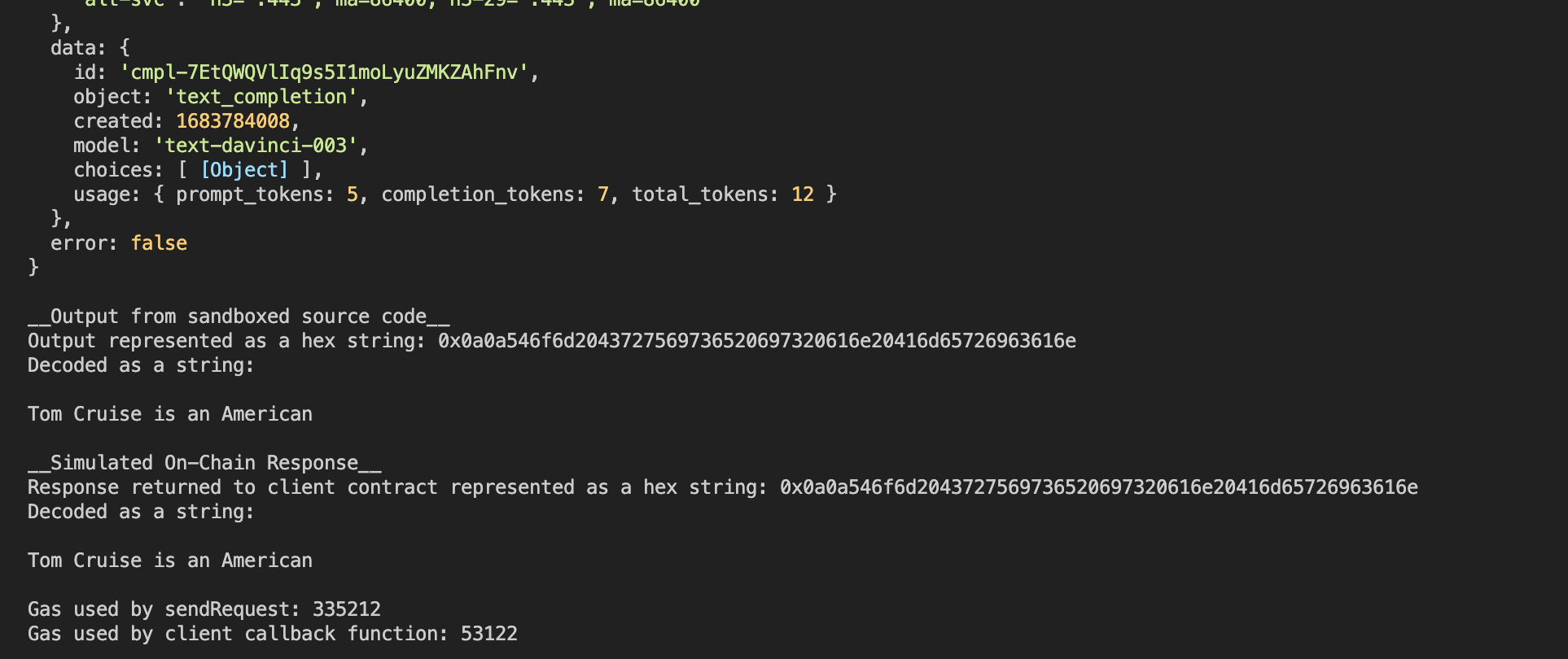 Integrating ChatGPT with Decentralized Applications using Chainlink Functions