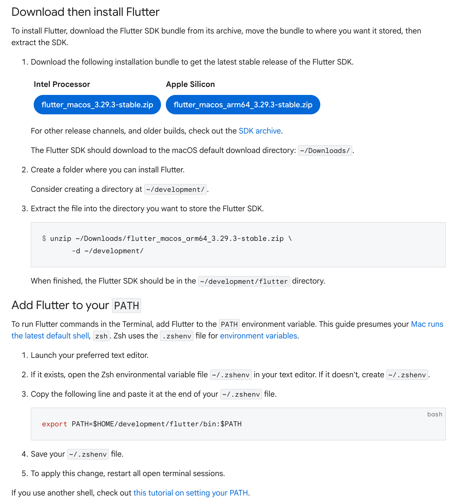 Install the Flutter SDK (feat: FVM)