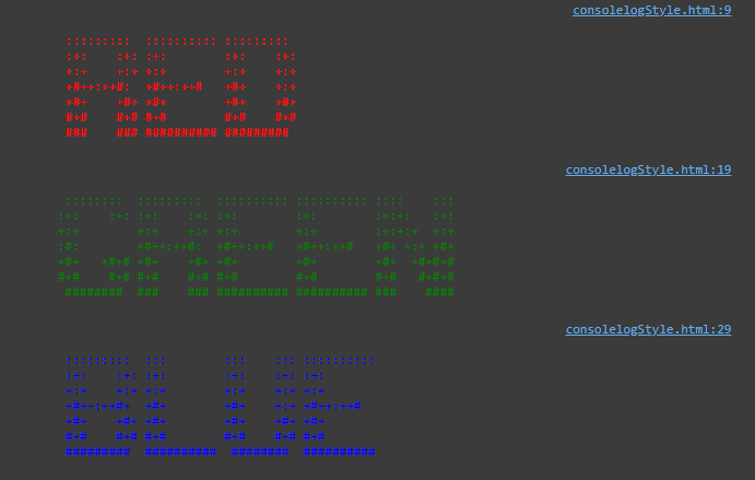 Console.log Styling, Ascii Art