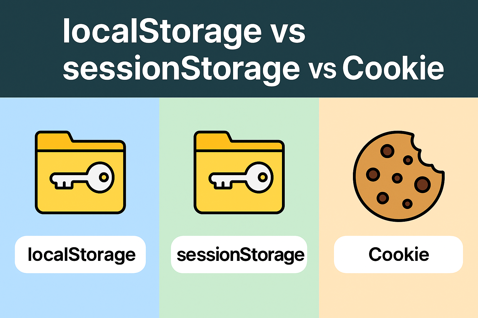 localStorage vs sessionStorage vs Cookie
