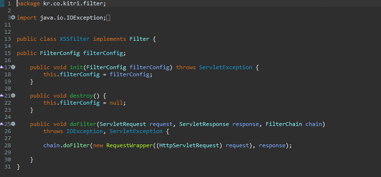 # JAVA Filter를 이용하여 XSS 처리