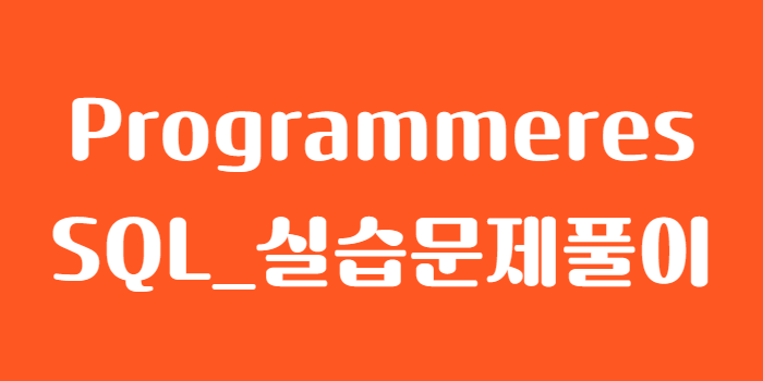 [1D1SQL] 연습문제풀이 4일차