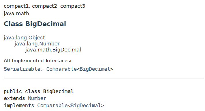 JAVA : Math, BigDecimal