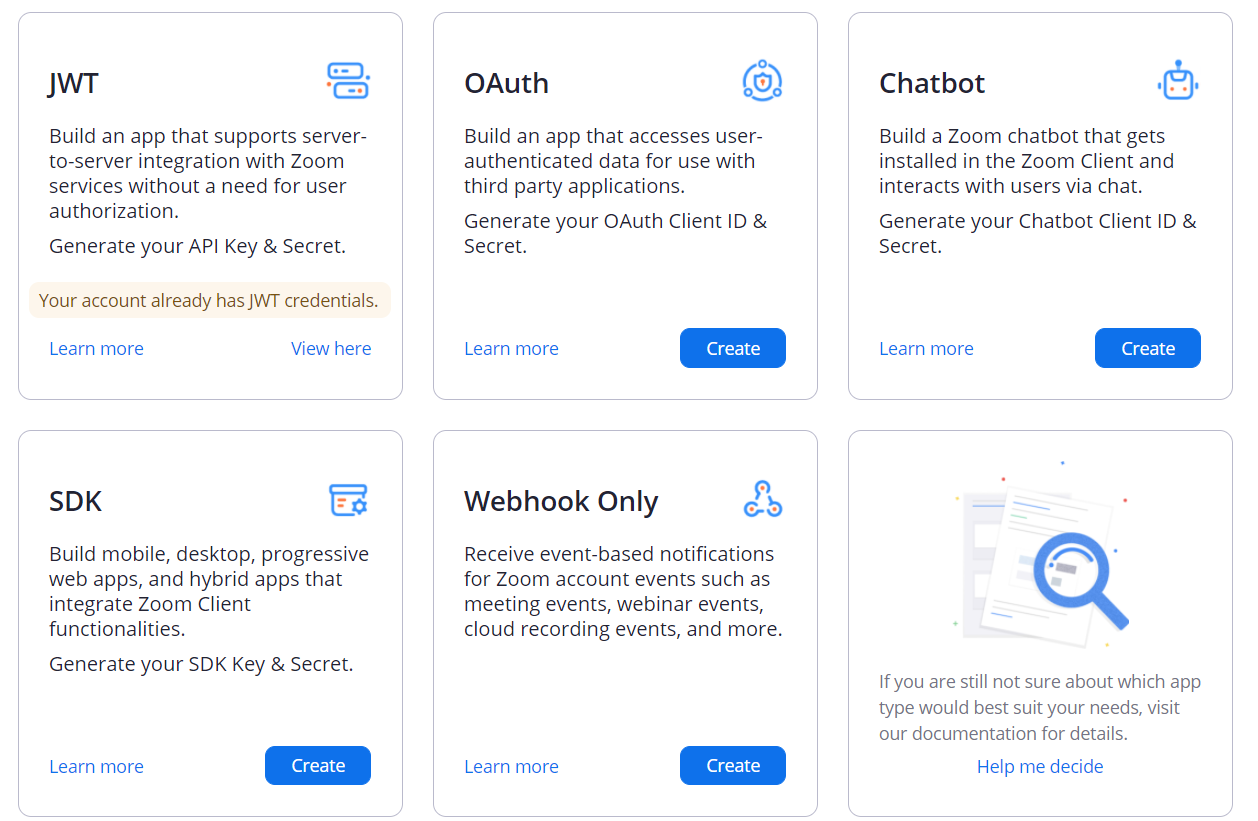 Zoom API 연동해보기