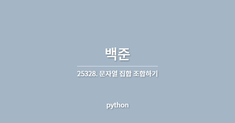 백준 25328 문자열 집합 조합하기 Python