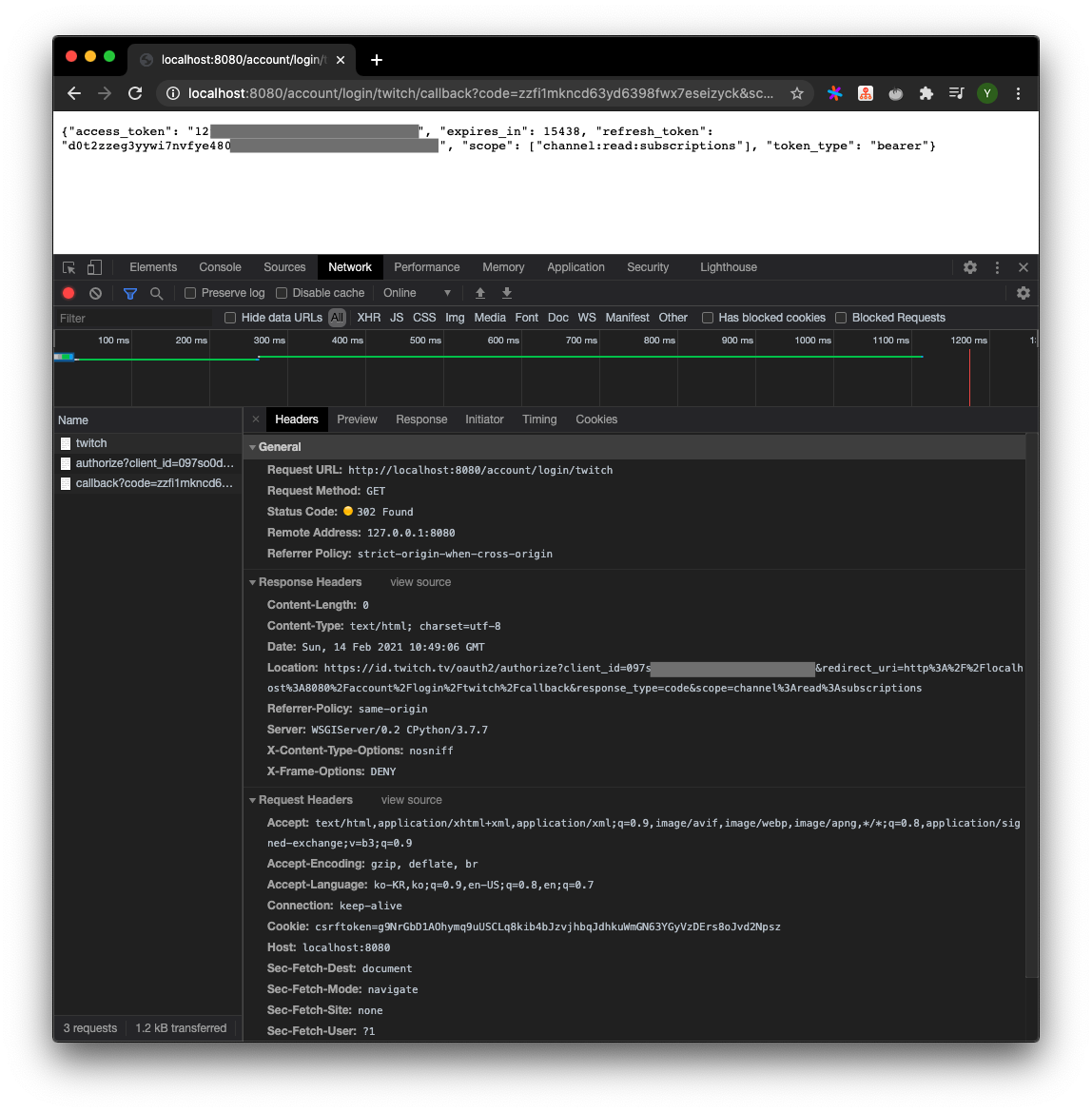 Hello Twitch API! Getting tokens