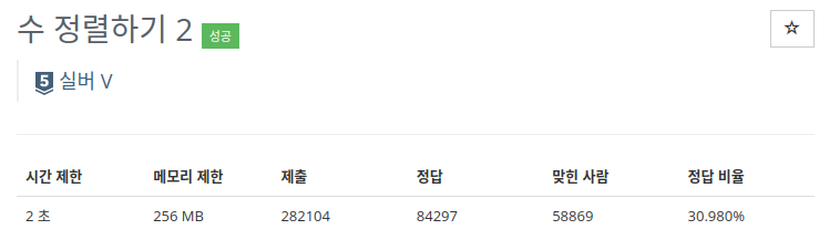[Python] 백준 2751 풀이