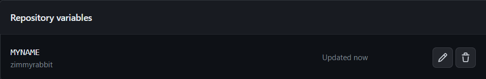 GitHub Action Varibales