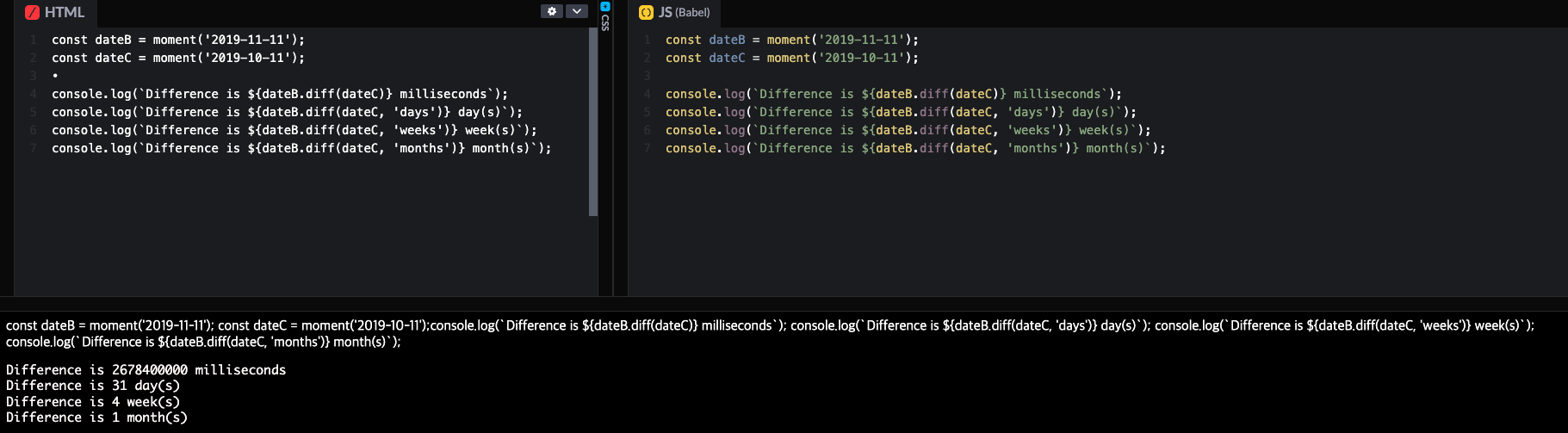[js] moment.js로 날짜 다루기