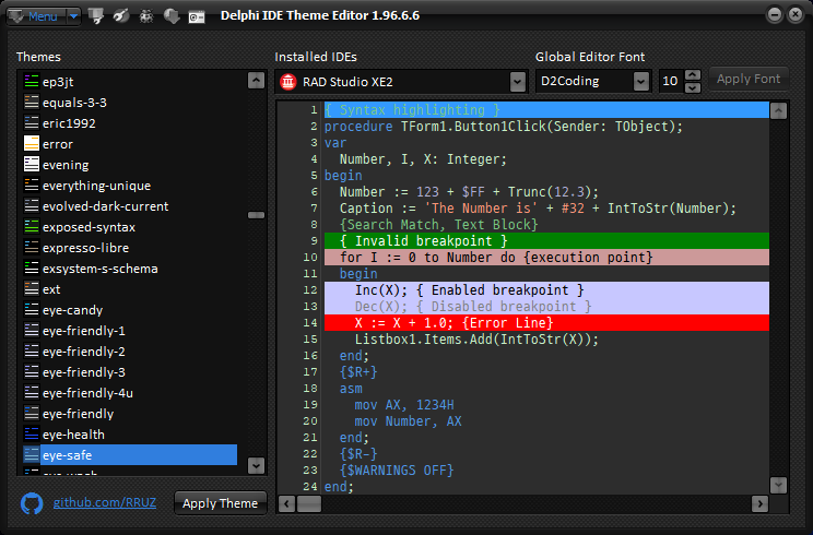 [Delphi] Theme Editor (테마 에디터)