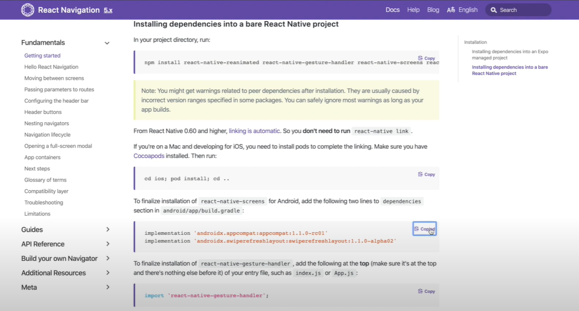 React Navigation 5 Tutorials [ #1 ]