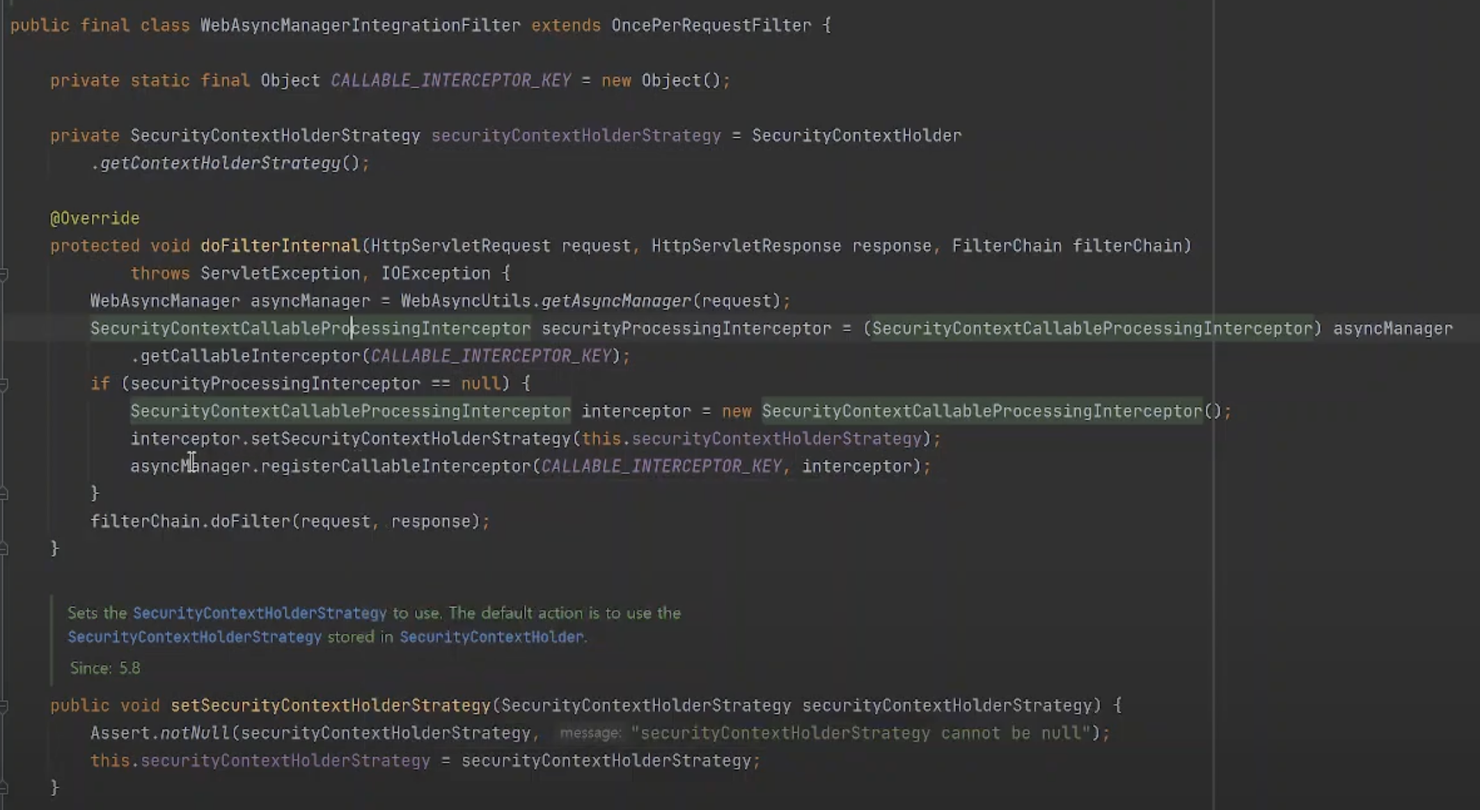 [Spring Security] 8. WebAsyncManagerIntegrationFilter