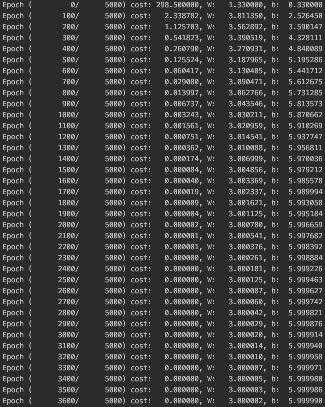 Python 단순 선형 회귀 Linear Regression 구현