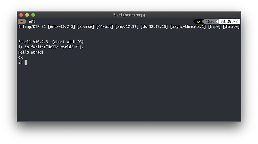 Erlang - 00. Hello World