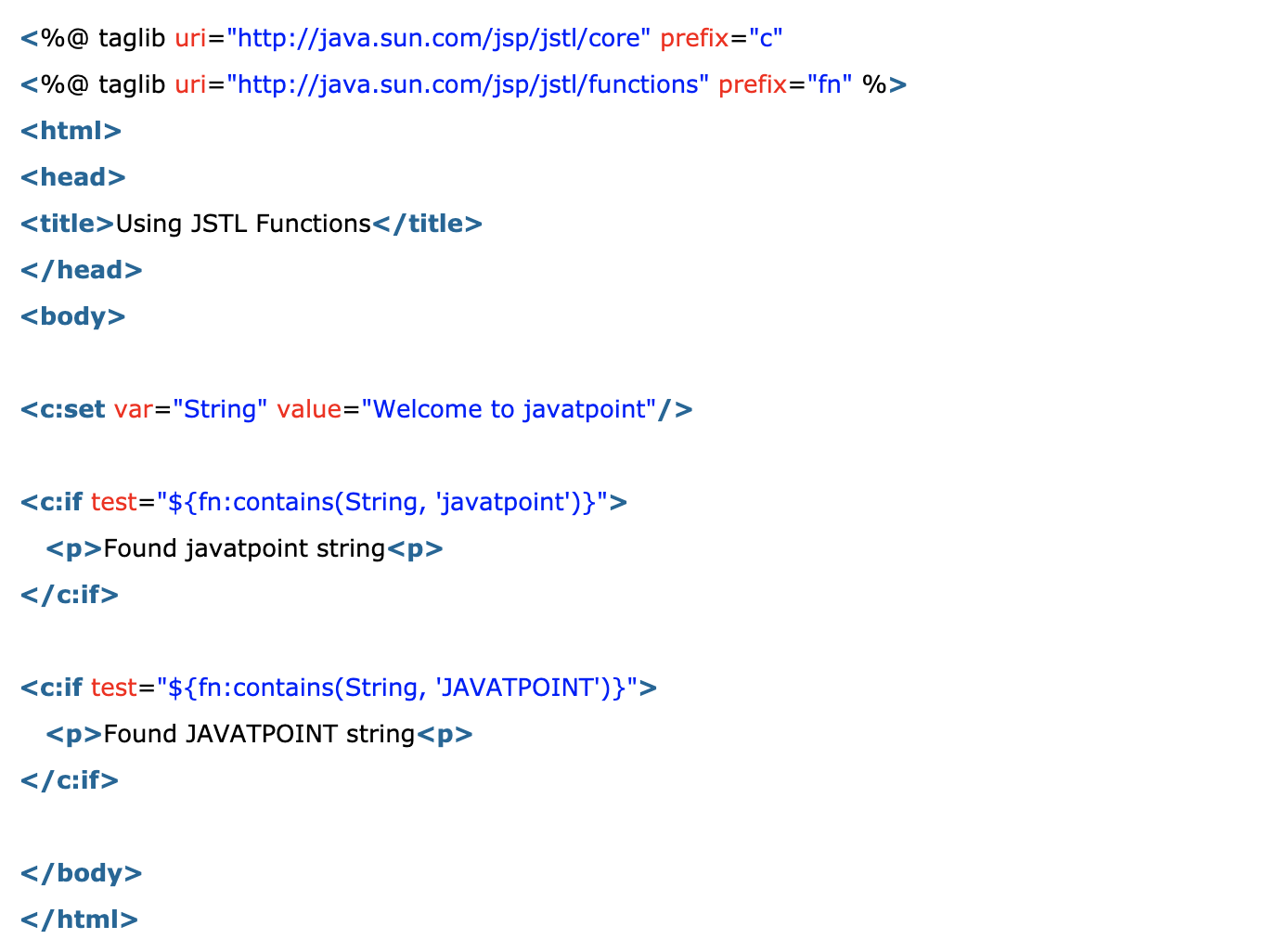 JSTL (JSP Standard Tag Library)